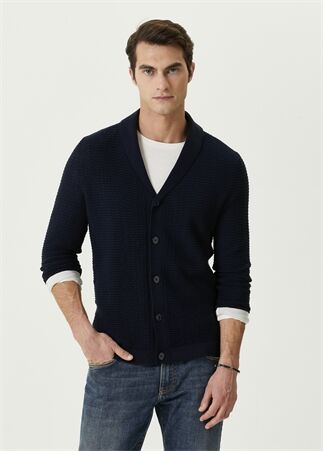 Pal Zileri Erkek Mavi Örgü Dokulu Triko 50 It