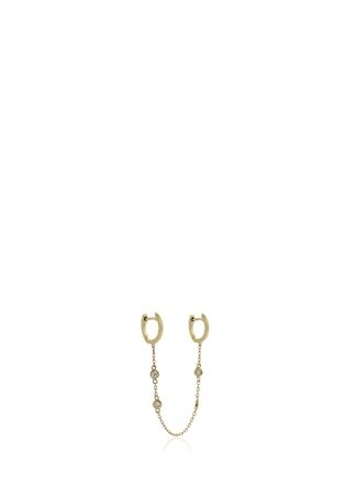 Collection-Pimiento Kadın Pırlantalı Altın Rengi Küpe EU