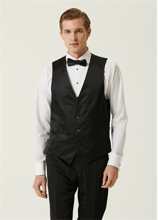 Palzileri Lab Erkek Siyah İpek Yelek 52 IT