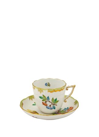 Herend Queen Victoria Porselen Kahve Fincanı Çok Renkli