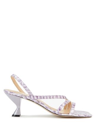 Beymen Club Kadın Lila Krokodil Dokulu Sandalet Mor 36