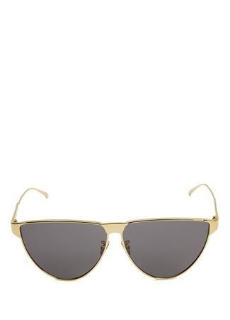 Bottega Veneta Kadın Gri Gold Güneş Gözlüğü Altın Rengi EU