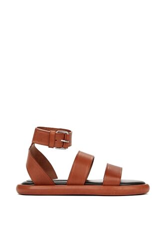 Proenza Schouler Kadın Taba Bantlı Deri Sandalet Kahverengi 35 EU Proenza Schouler Kadın Taba Bantlı Deri Sandalet Kahverengi 35 EU