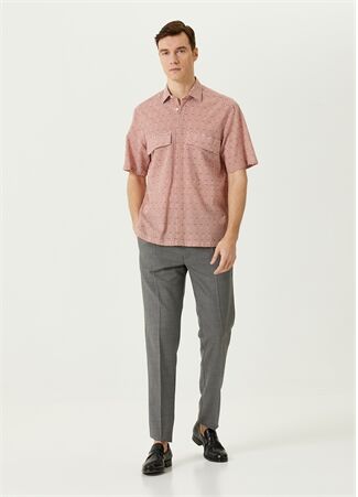 Lardini Erkek Gri Beli Kordonlu Yün Pantolon 46 IT