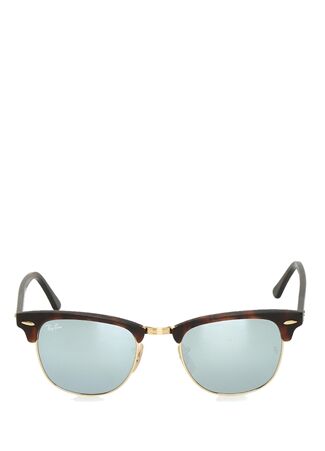 Ray-Ban Erkek Clubmaster Güneş Gözlüğü Altın Rengi 5 EU