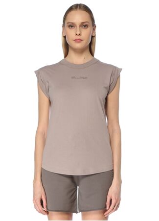 Camilla and Marc Kadın Vizon Bisiklet Yaka Kolsuz T-shirt Bej 0 US