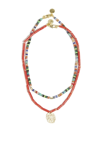 Beymen Club Kadın Yaprak Uçlu Doğal Taşlı İkili Kolye EU Beymen Club Kadın Yaprak Uçlu Doğal Taşlı İkili Kolye EU