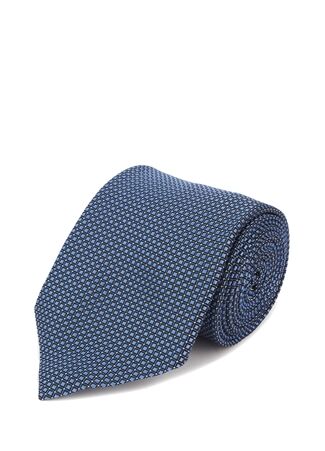 Zegna Erkek Mavi İpek Kravat EU