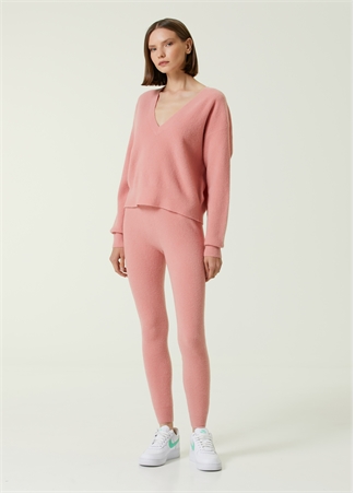 American Vintage Kadın Pembe Dar Triko Pantolon S EU American Vintage Kadın Pembe Dar Triko Pantolon S EU