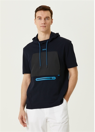 Boss Erkek Lacivert Kapüşonlu Garnili T-shirt S Eu Boss Erkek Lacivert Kapüşonlu Garnili T-shirt S Eu