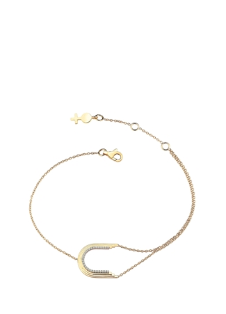 Her Story Kadın Concave Geometrik Formlu Altın Rengi Bileklik EU Her Story Kadın Concave Geometrik Formlu Altın Rengi Bileklik EU