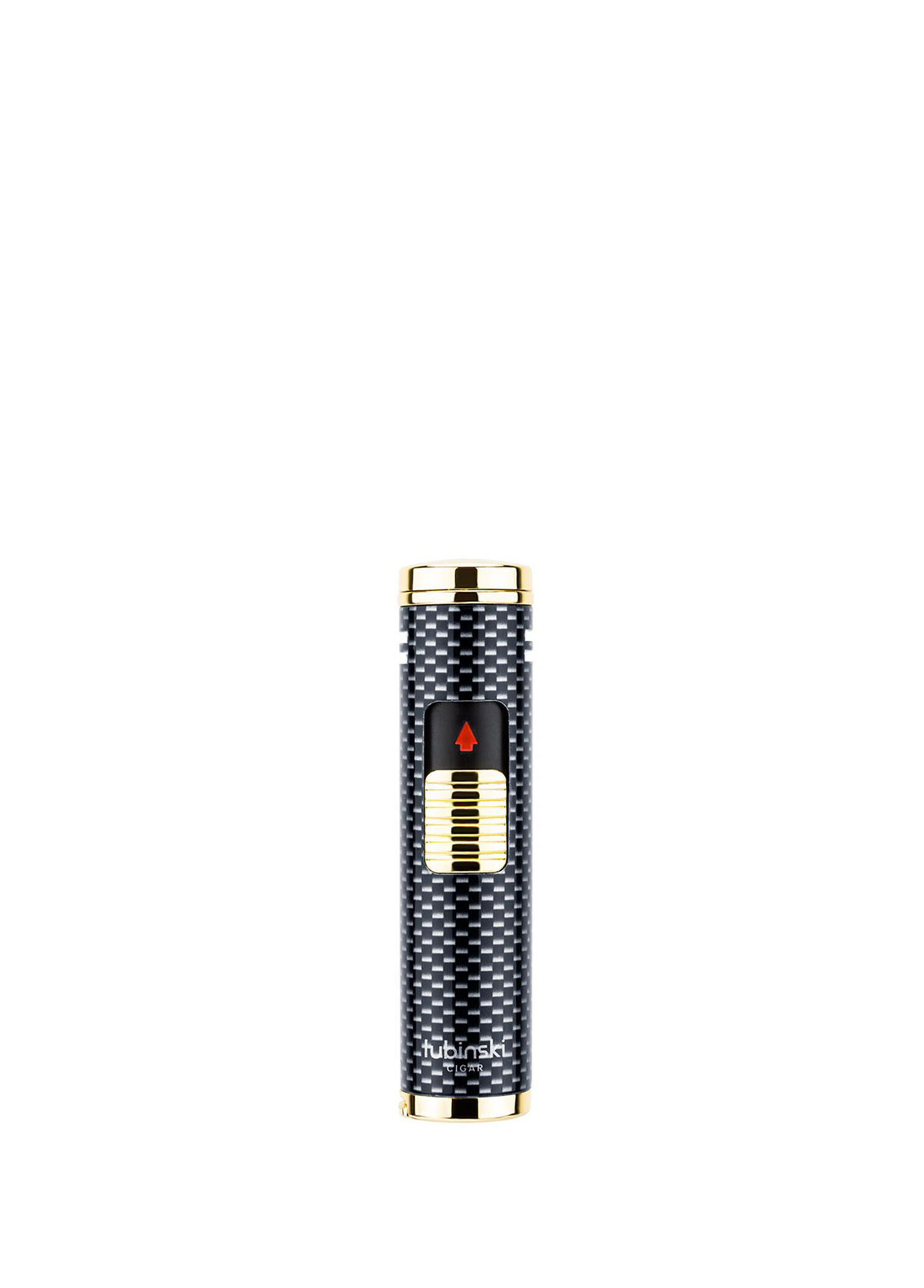Lubinski - Three Torch Carbon Cigar Lighters with Lion Slim Piercing