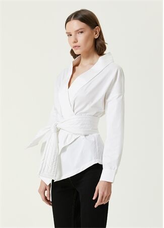 Mirela Cerica Kadın Beyaz Kimono Gömlek EU