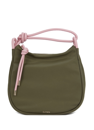 Ganni Kadın Large Baguette Haki El Çantası EU