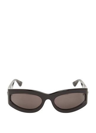 Bottega Veneta Kadın Siyah Oval Formlu Güneş Gözlüğü EU