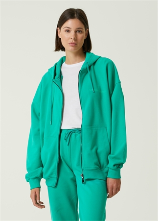 SOONTOBEANNOUNCED Kadın Yeşil Kapüşonlu Logo Baskılı Sweatshirt XS EU SOONTOBEANNOUNCED Kadın Yeşil Kapüşonlu Logo Baskılı Sweatshirt XS EU