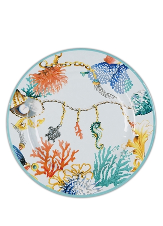 Baci Milano St Tropez Colorblocked Yemek Tabağı Çok Renkli Baci Milano St Tropez Colorblocked Yemek Tabağı Çok Renkli