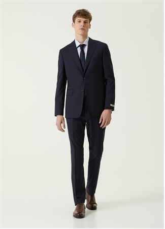 Beymen Collection Erkek Drop 7 Lacivert Çizgi Desenli Yün Takım Elbise 50 It Beymen Collection Erkek Drop 7 Lacivert Çizgi Desenli Yün Takım Elbise 50 It