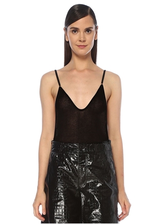 Dodo Bar Or Kadın Nikitta Siyah U Yaka Triko 40 IT