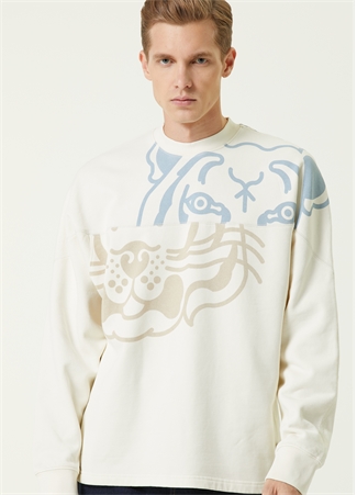 Kenzo Erkek Beyaz Logo Baskılı Sweatshirt XS EU Kenzo Erkek Beyaz Logo Baskılı Sweatshirt XS EU