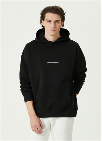 Freedom Of Space Erkek Siyah Kapüşonlu Sweatshirt S Eu Freedom Of Space Erkek Siyah Kapüşonlu Sweatshirt S Eu