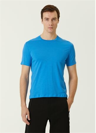 Isaora Erkek Mavi Logolu Yün T-shirt S EU
