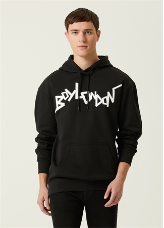 Boy London Erkek Siyah Kapüşonlu Logolu Sweatshirt S EU Boy London Erkek Siyah Kapüşonlu Logolu Sweatshirt S EU