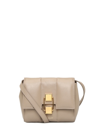 Demellier Kadın Alesandria Mini Vizon Deri Çapraz Çanta Bej EU