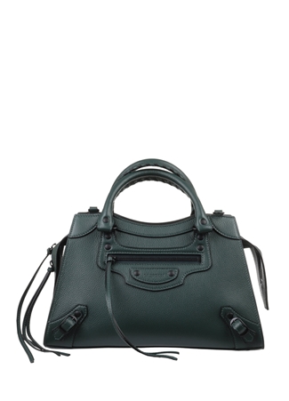 Balenciaga Kadın Neo Classic Yeşil Logolu Deri Omuz Çantası EU Balenciaga Kadın Neo Classic Yeşil Logolu Deri Omuz Çantası EU