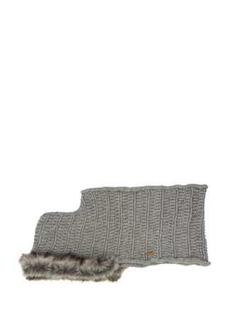 Starling Kadın Szalo Gri Geometrik Formlu Örgü Dokulu Bere EU Starling Kadın Szalo Gri Geometrik Formlu Örgü Dokulu Bere EU