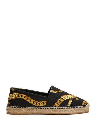 Versace Erkek Siyah Sarı Desenli Espadril 42 Eu Versace Erkek Siyah Sarı Desenli Espadril 42 Eu
