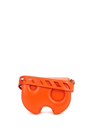 Off-White Kadın Turuncu Deri Omuz Çantası EU