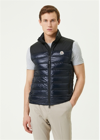Moncler Erkek Lacivert Kapüşonlu Garnili Puff Yelek 6 US Moncler Erkek Lacivert Kapüşonlu Garnili Puff Yelek 6 US