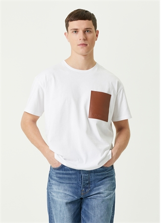 Valentino Erkek Beyaz Garnili Cep Detaylı T-shirt S EU Valentino Erkek Beyaz Garnili Cep Detaylı T-shirt S EU