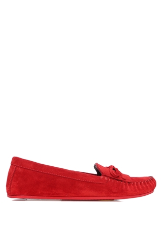 Beymen Collection Kadın Pantofla Kırmızı Bağcık Detaylı Süet Ev Ayak 36 Beymen Collection Kadın Pantofla Kırmızı Bağcık Detaylı Süet Ev Ayak 36