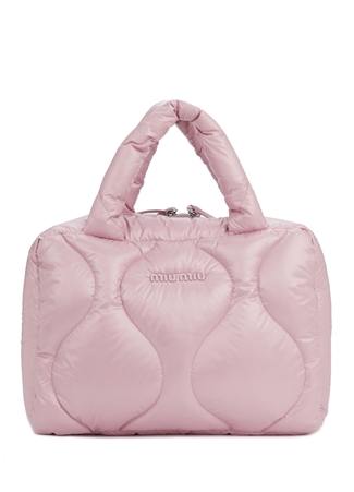 Miu Kadın Pembe Logo Detaylı Kapitoneli Çanta EU Miu Kadın Pembe Logo Detaylı Kapitoneli Çanta EU