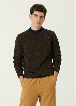 Aspesi Erkek Kahverengi Nopeli Yün Kazak 46 IT Aspesi Erkek Kahverengi Nopeli Yün Kazak 46 IT