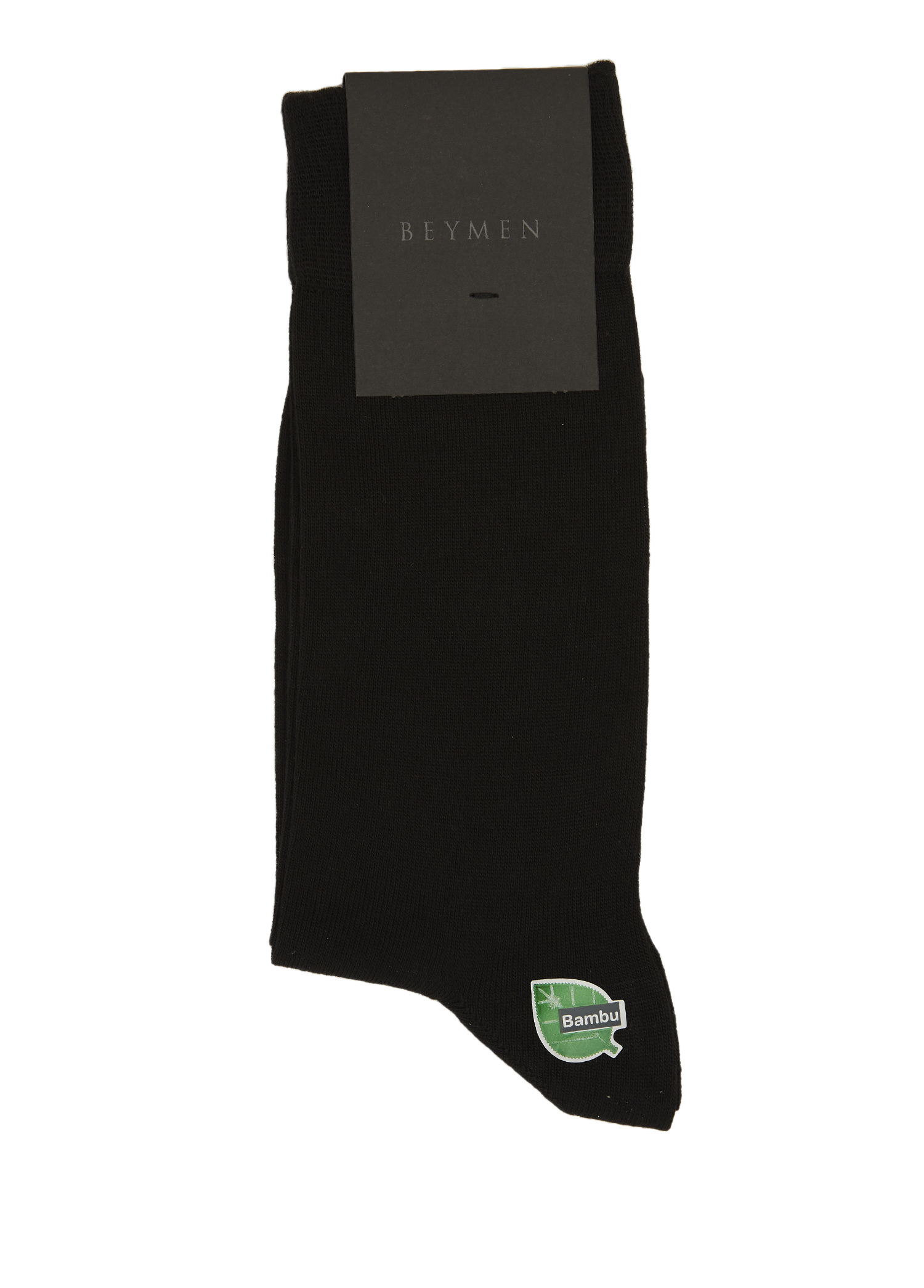 Beymen - Siyah Logo Baskılı Erkek Bambu Çorap - Siyah