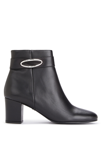 George Hogg Kadın Siyah Toka Detaylı Topuklu Deri Bot 36 EU