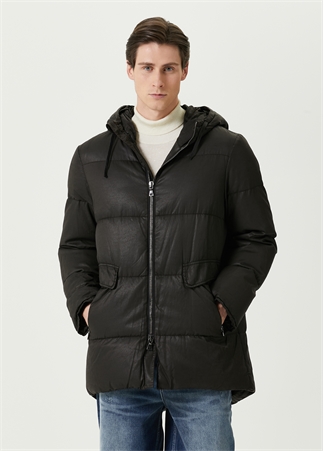 John Varvatos Erkek Kahverengi Kapüşonlu Puff Mont 48 It John Varvatos Erkek Kahverengi Kapüşonlu Puff Mont 48 It