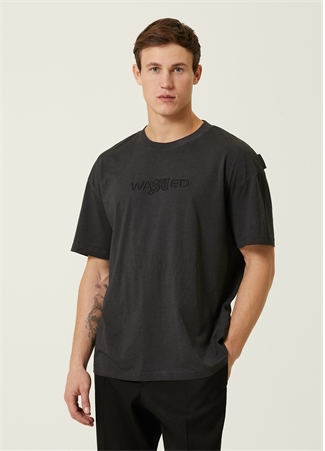 Wasted Erkek Antrasit Logo Nakışlı T-shirt Gri S EU Wasted Erkek Antrasit Logo Nakışlı T-shirt Gri S EU