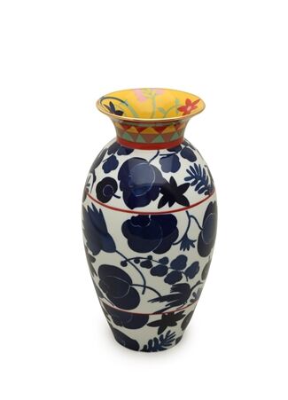 La Doublej Amphora Mavi Porselen Vazo Çok Renkli