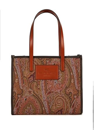 Etro Kadın Kahverengi Şal Desenli Alışveriş Çantası EU