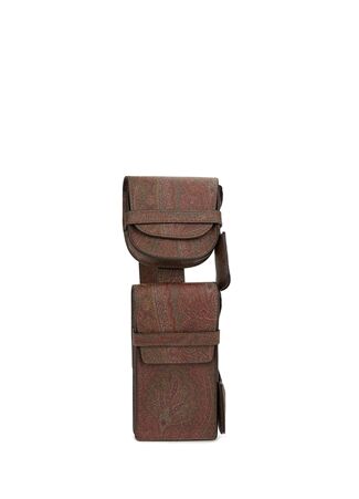 Etro Erkek Kırmızı 2li Şal Desenli Çanta EU