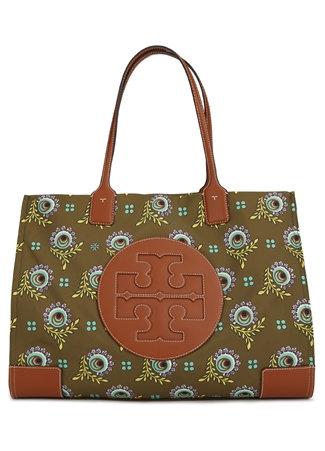 Tory Burch Kadın Beyaz Yeşil Logo Detaylı Çanta Haki EU Tory Burch Kadın Beyaz Yeşil Logo Detaylı Çanta Haki EU