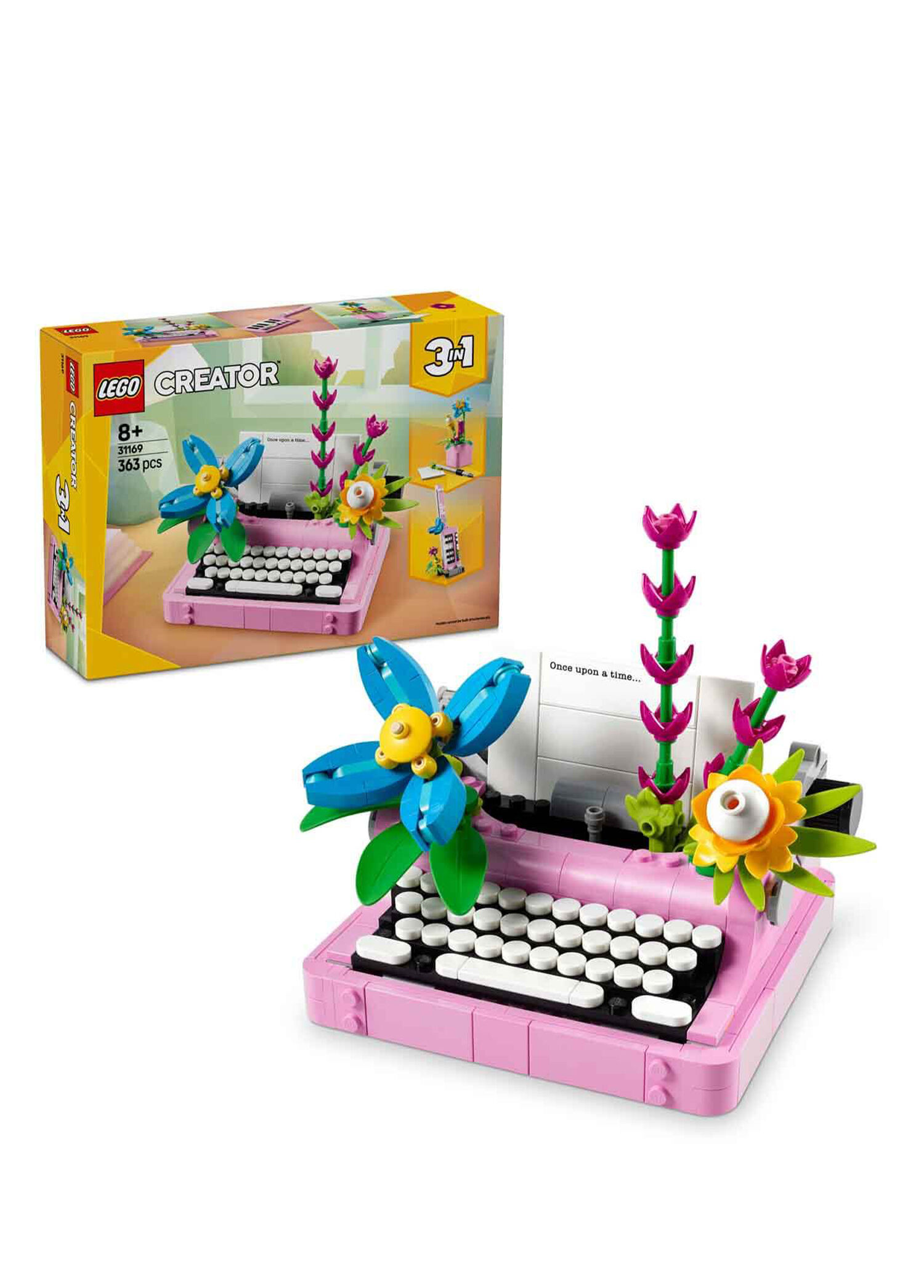 Lego - Creator 3-in-1 Floral Typewriter 363 Pieces 8+ Years Old Keytar ...