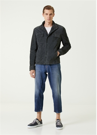 Palzileri Lab Erkek Lacivert Yüksek Bel Boru Paça Jean Pantolon 50 IT