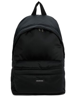 Balenciaga Kadın Siyah Logo Detaylı Sırt Çantası EU