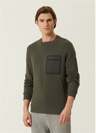 Network Erkek Comfort Fit Haki Sweatshirt S EU