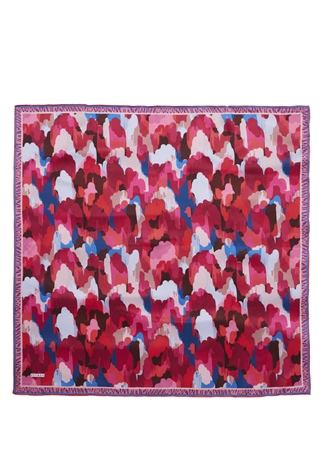 Beymen Kadın Şeftali Desenli 90x90 cm İpek Saten Eşarp Pembe EU Beymen Kadın Şeftali Desenli 90x90 cm İpek Saten Eşarp Pembe EU